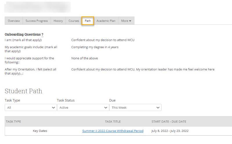 Reviewing Intake Survey Data - West Chester University